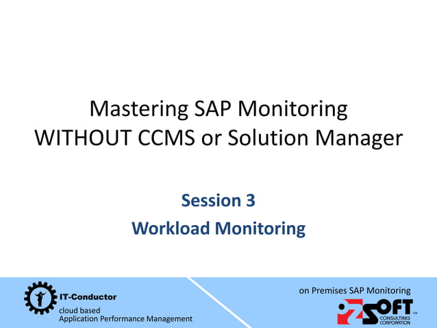 Mastering Sap Monitoring Workload Monitoring Ppt