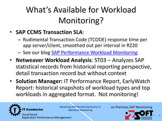 Mastering SAP Monitoring - Workload Monitoring | PDF