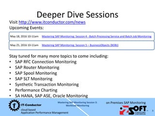 Mastering SAP Monitoring - Workload Monitoring | PDF