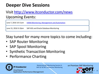 Mastering SAP Monitoring - SAP SLT & RFC Connection Monitoring | PDF