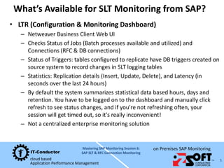 Mastering SAP Monitoring - SAP SLT & RFC Connection Monitoring | PDF