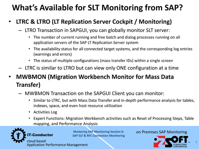 Mastering SAP Monitoring - SAP SLT & RFC Connection Monitoring | PDF