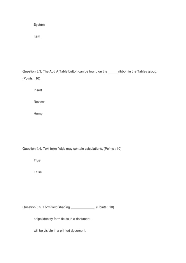 ITC 111 Lesson 5-1.1 Multiple Choice Quiz | PDF