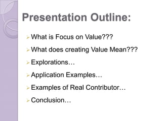 ppt of CPD(Focus on Value) | PPTX