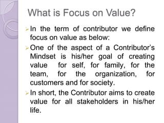 ppt of CPD(Focus on Value) | PPTX