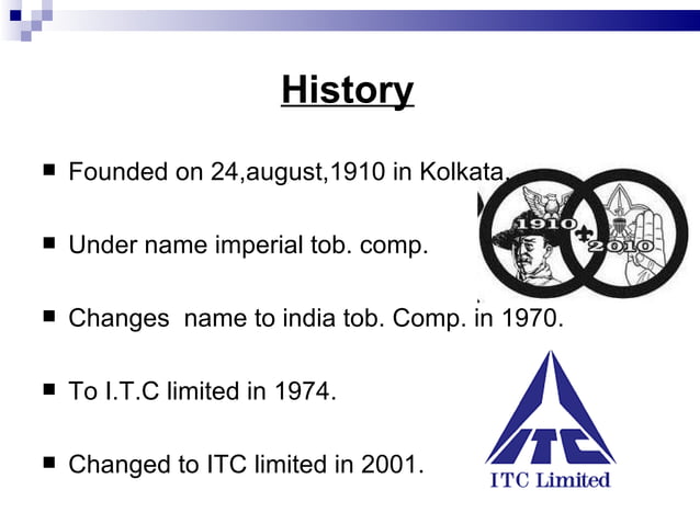 my first presentation on ITC | PPT