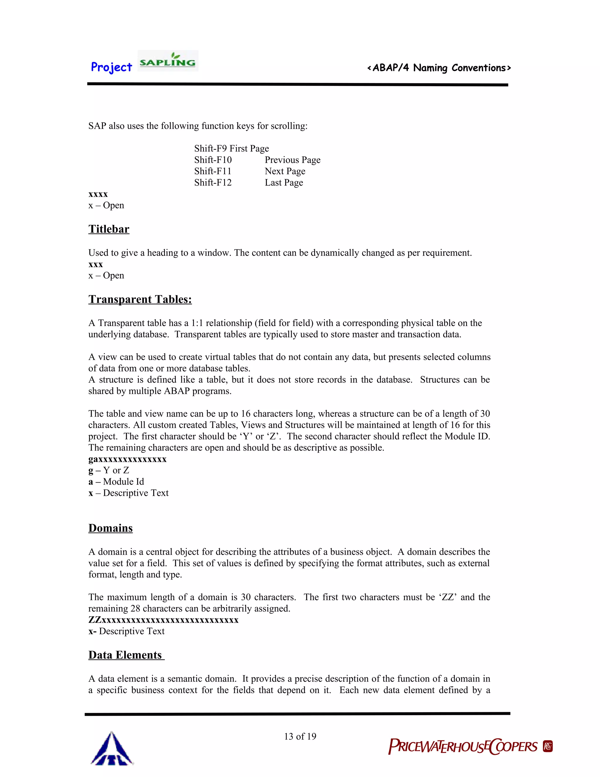 Itc abap naming conventions | PDF