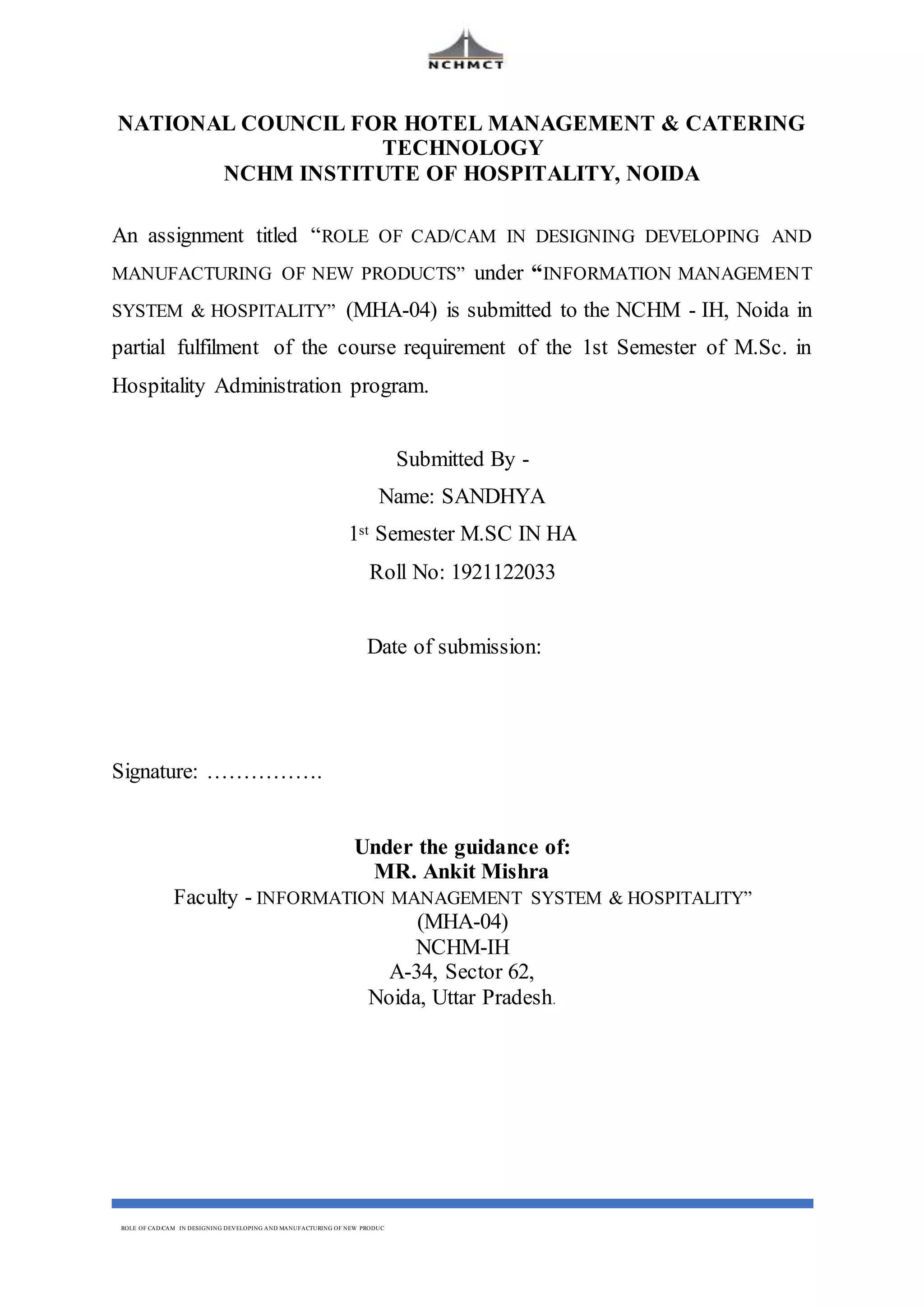 It cad&cam report | DOCX