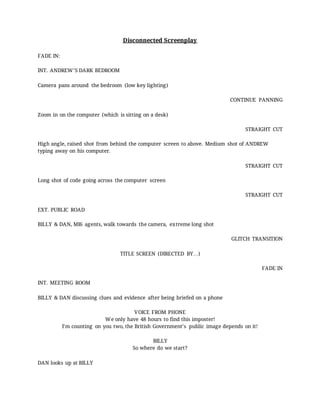 Disconnected Screenplay | DOCX