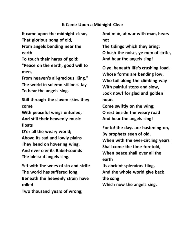 It came upon a midnight clear | PDF