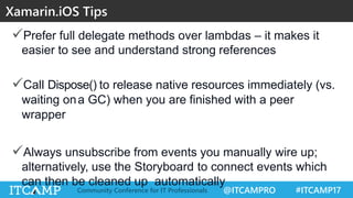 Xamarin - Under the bridge | PPT