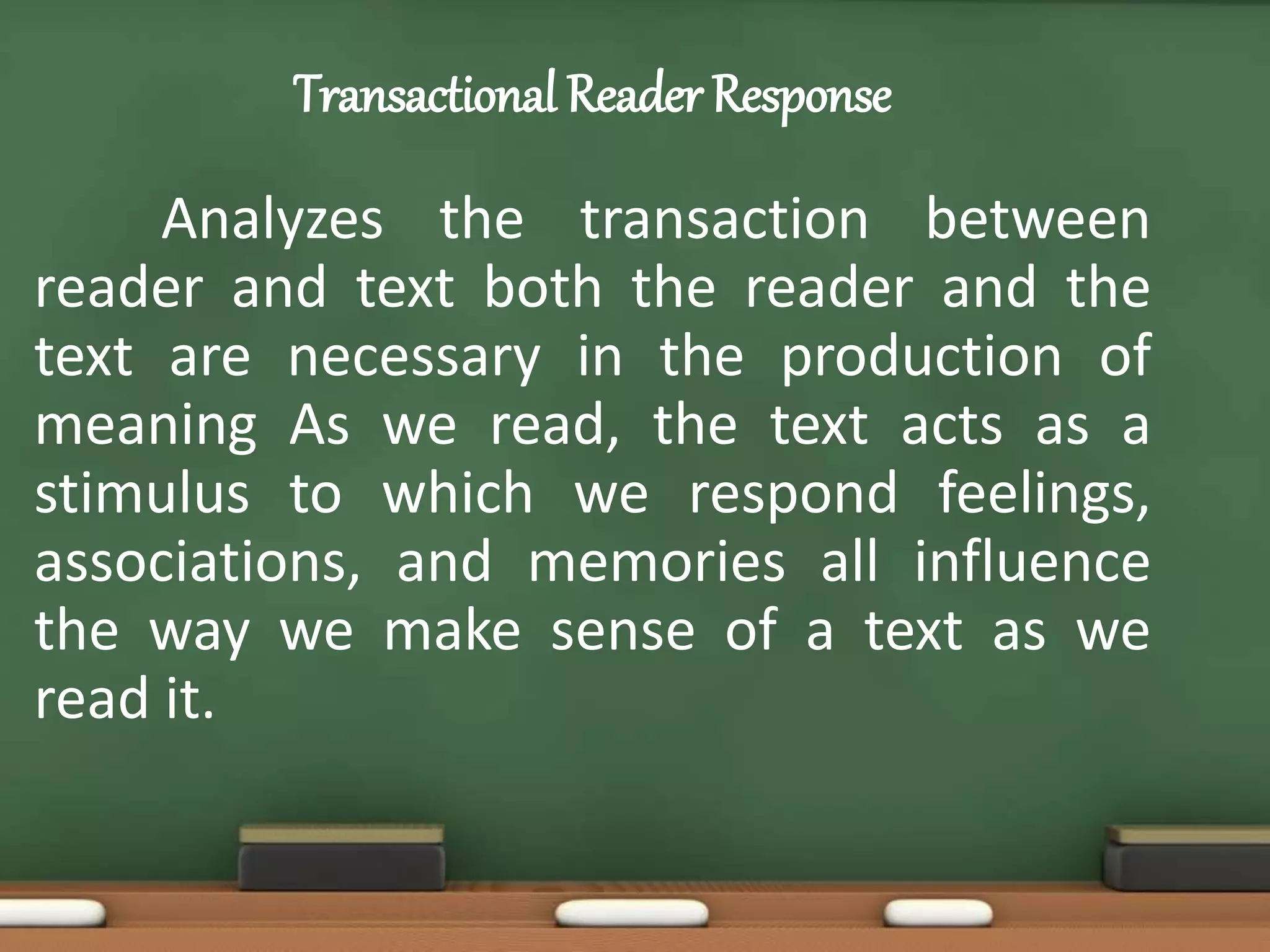 READERS' RESPONSE CTICISM | PPT