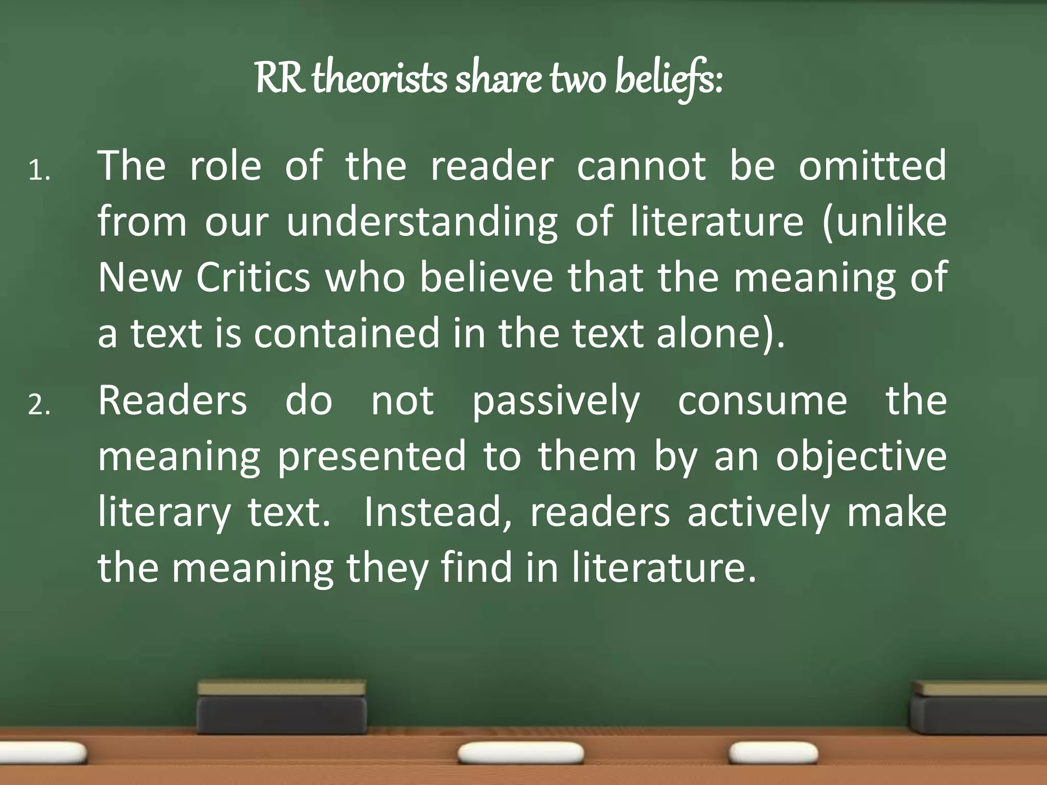 READERS' RESPONSE CTICISM | PPT