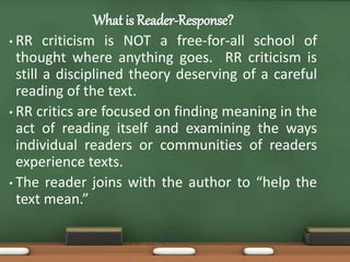 READERS' RESPONSE CTICISM | PPT