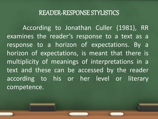 READERS' RESPONSE CTICISM | PPT