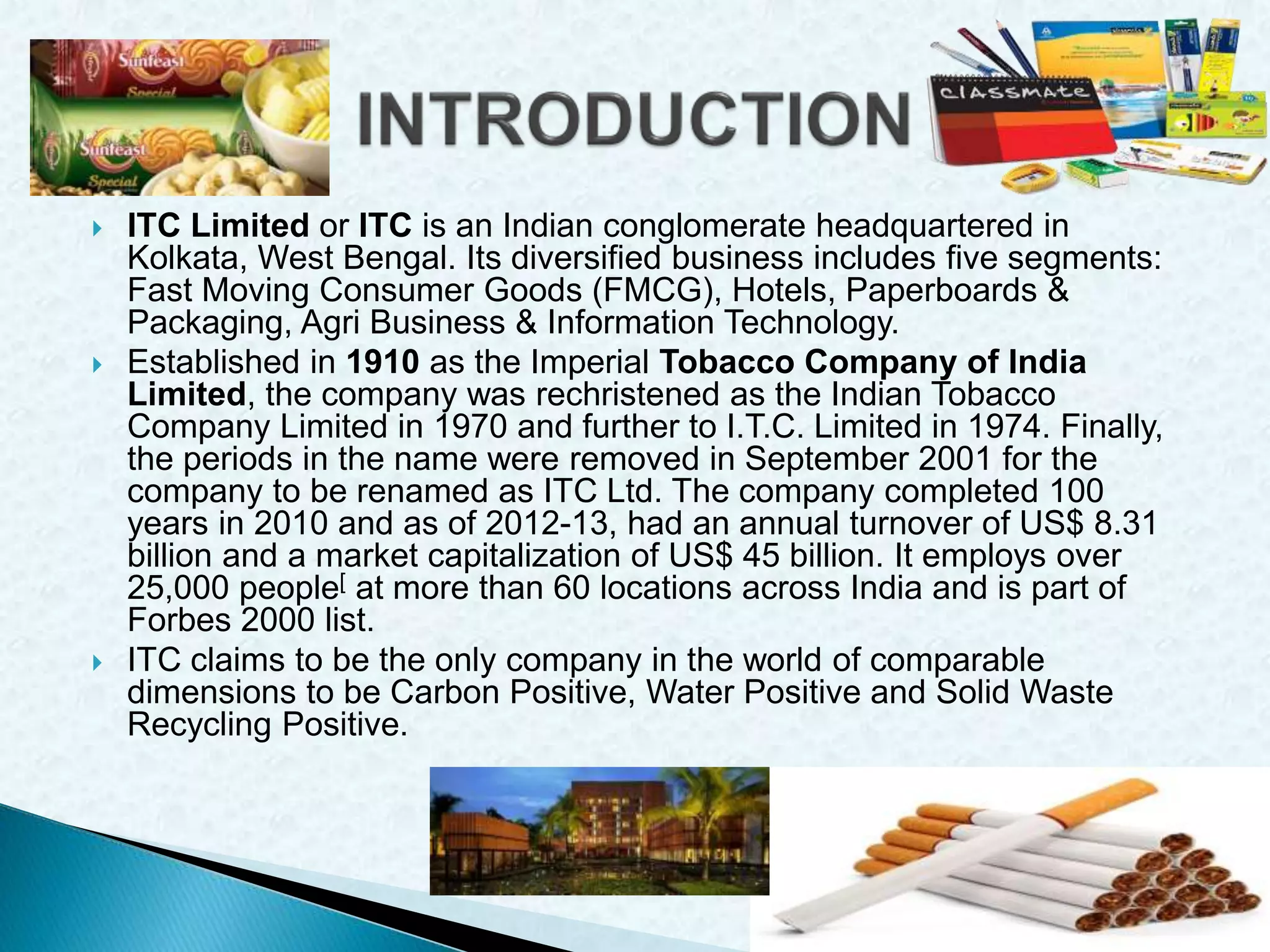 Itc and its management principle | PPTX