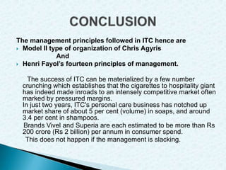 Itc and its management principle | PPTX