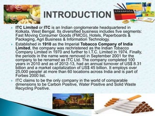 Itc and its management principle | PPTX