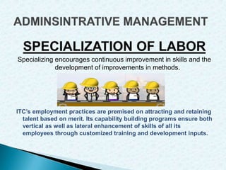 Itc and its management principle | PPTX