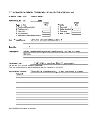 It Capital Request | PDF