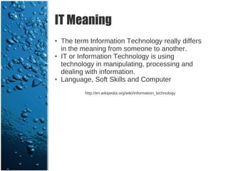 IT Career Planning v2 | PPT