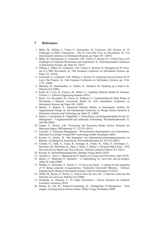 IT Carve-out Projects: Towards a Maturity Model | PDF