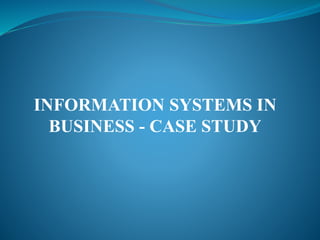 IT Case Study | PPTX | Logistics | Business
