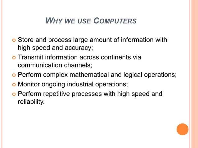 INTRODUCTION TO COMPUTING OR FUNDAMENTAL COMPUTING | PPT