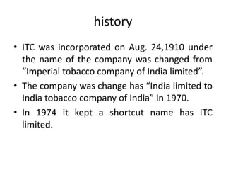 Itc company limted | PPT
