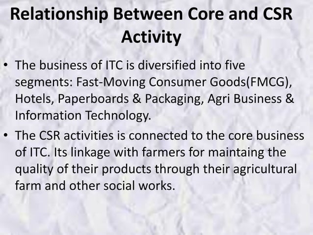 ITC LTD. - CSR | PPTX