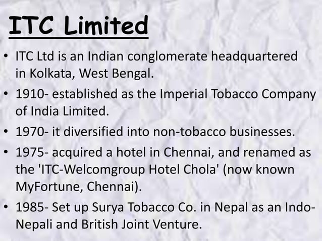 ITC LTD. - CSR | PPTX