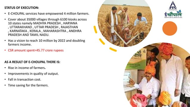ITC INITIATIVES UNDER CSR POLICIES | PPT