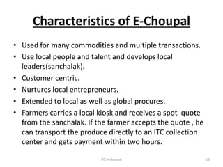 ITC e-choupal | PPT