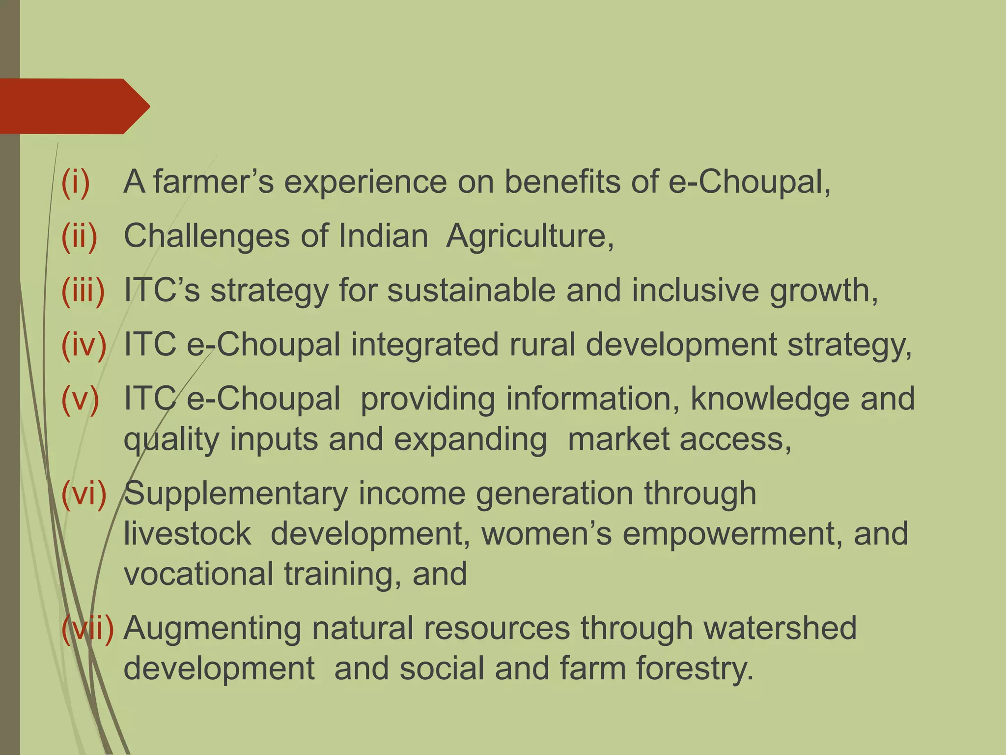ITC e Choupal | PPTX