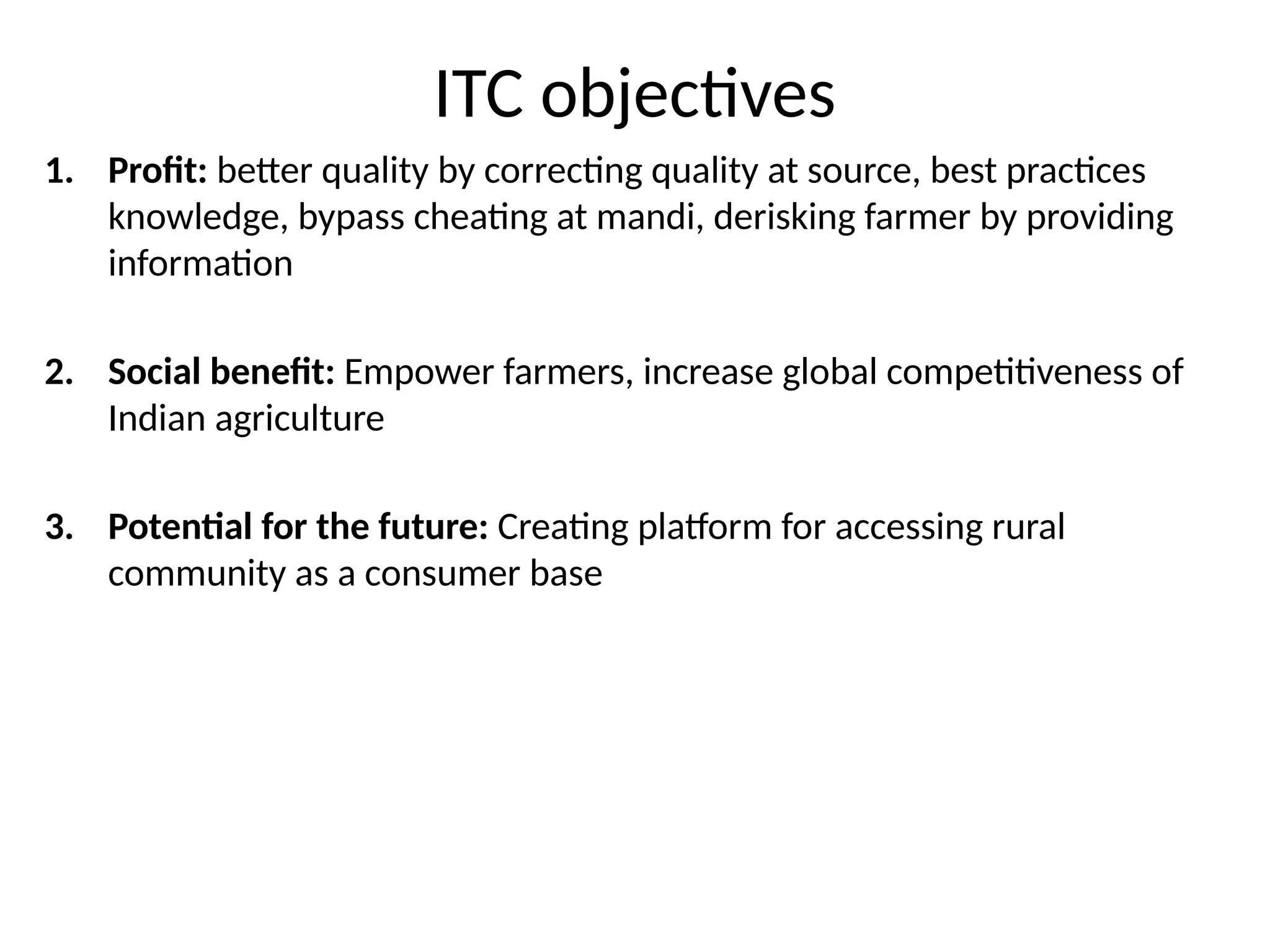 ITC echoupal case- solution.pptx for MBS | PPTX | Agriculture | Industries