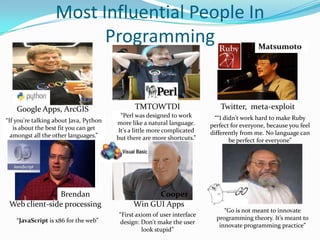 [Tech Talks] IT Celebrities: Industry Oriented | PPTX | Programming ...