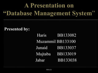 Database Management System | PPTX