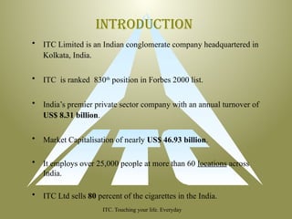 ITC LIMITED - Company profile, verticals, market presence and history ...