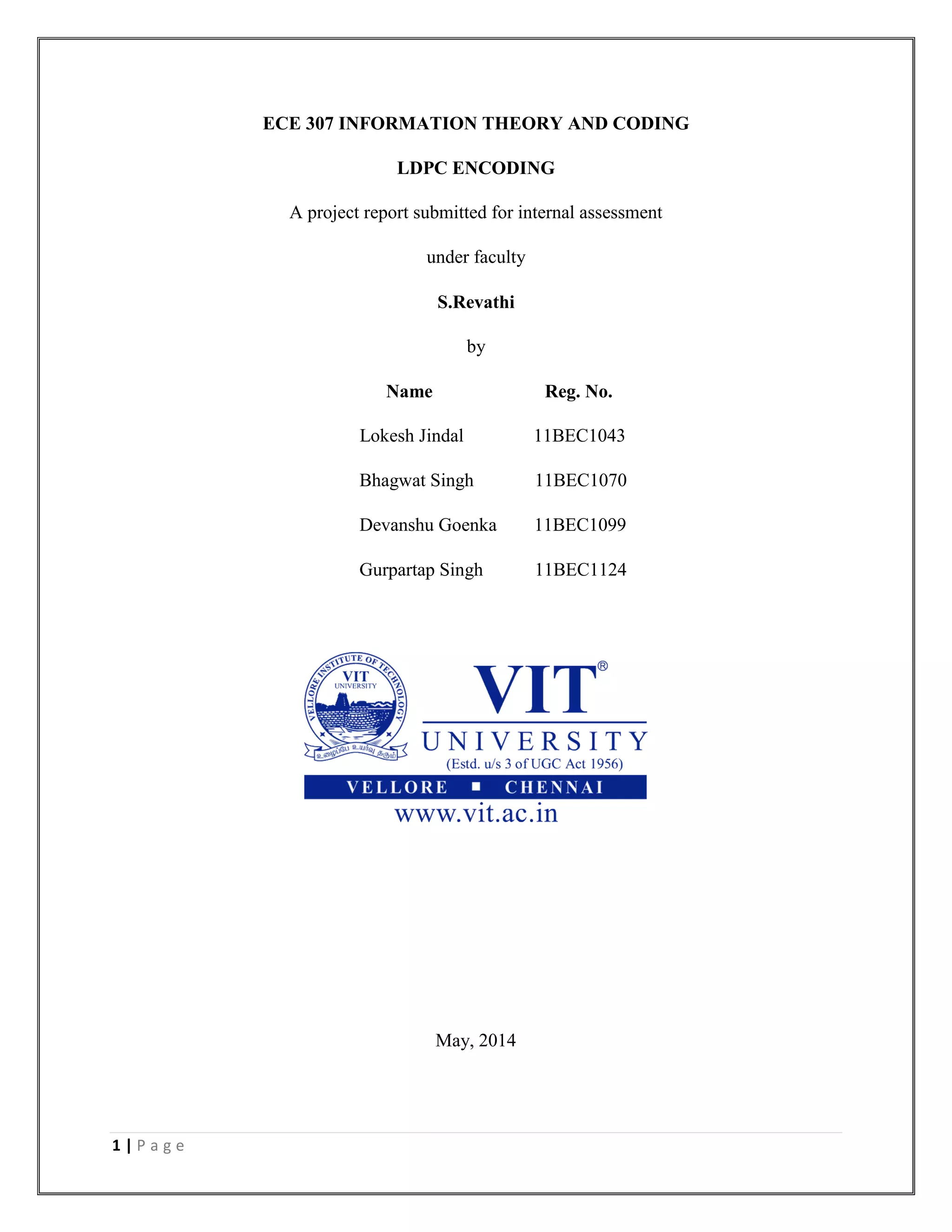 LDPC Encoding and Hamming Encoding | PDF