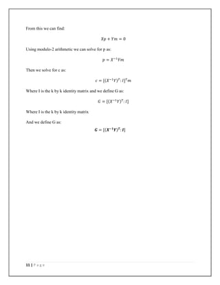 LDPC Encoding and Hamming Encoding | PDF