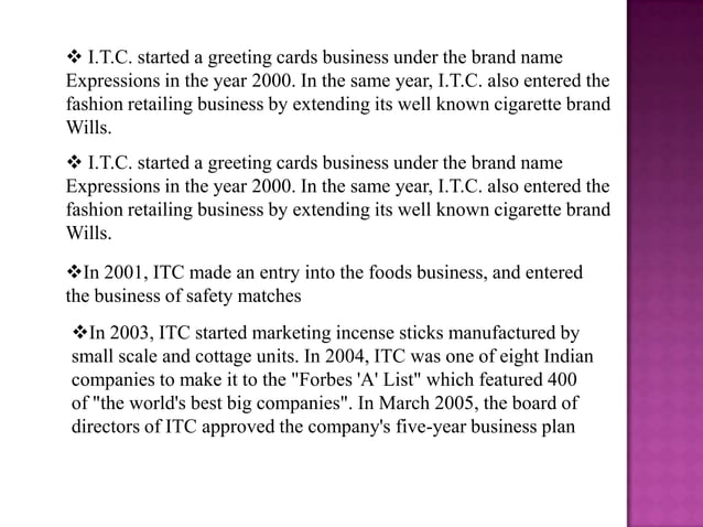 Itc food's growth and future prospects | PPTX | Illegal Drugs, Tobacco ...