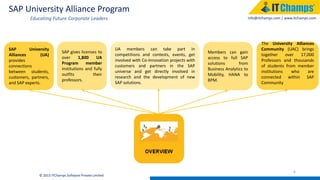SAP University Alliance Program - ITChamps Software Private Limited | PPT