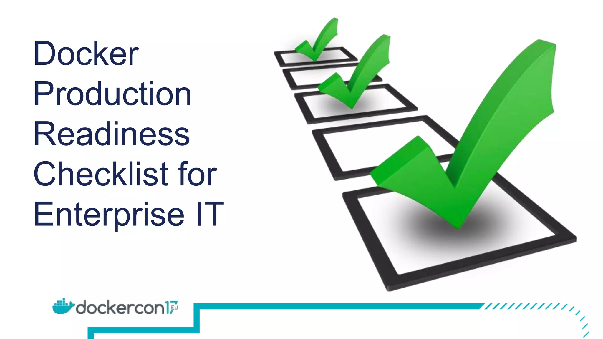 The Enterprise IT Checklist for Docker Operations | PPT