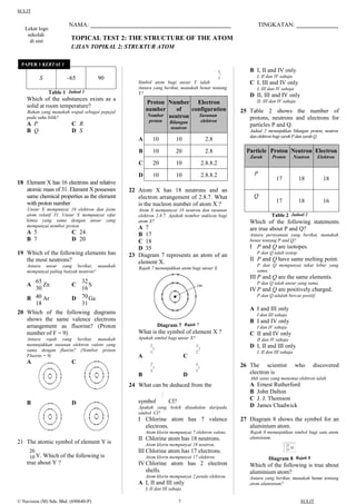 Chemistry form 4 topical question 2 | DOC | Chemistry | Science