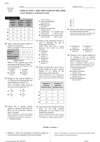 Chemistry form 4 topical question 2 | DOC | Chemistry | Science