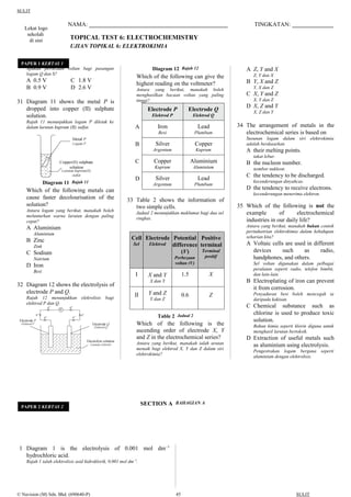 Chemistry form 4 topical question 6 | DOC