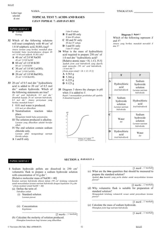 Chemistry form 4 topical question 7 | PDF