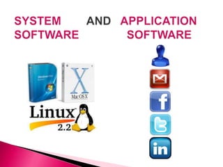 system software and application software, compiler, interpreter ...