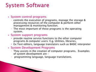 system software and application software, compiler, interpreter & assembler | PPTX