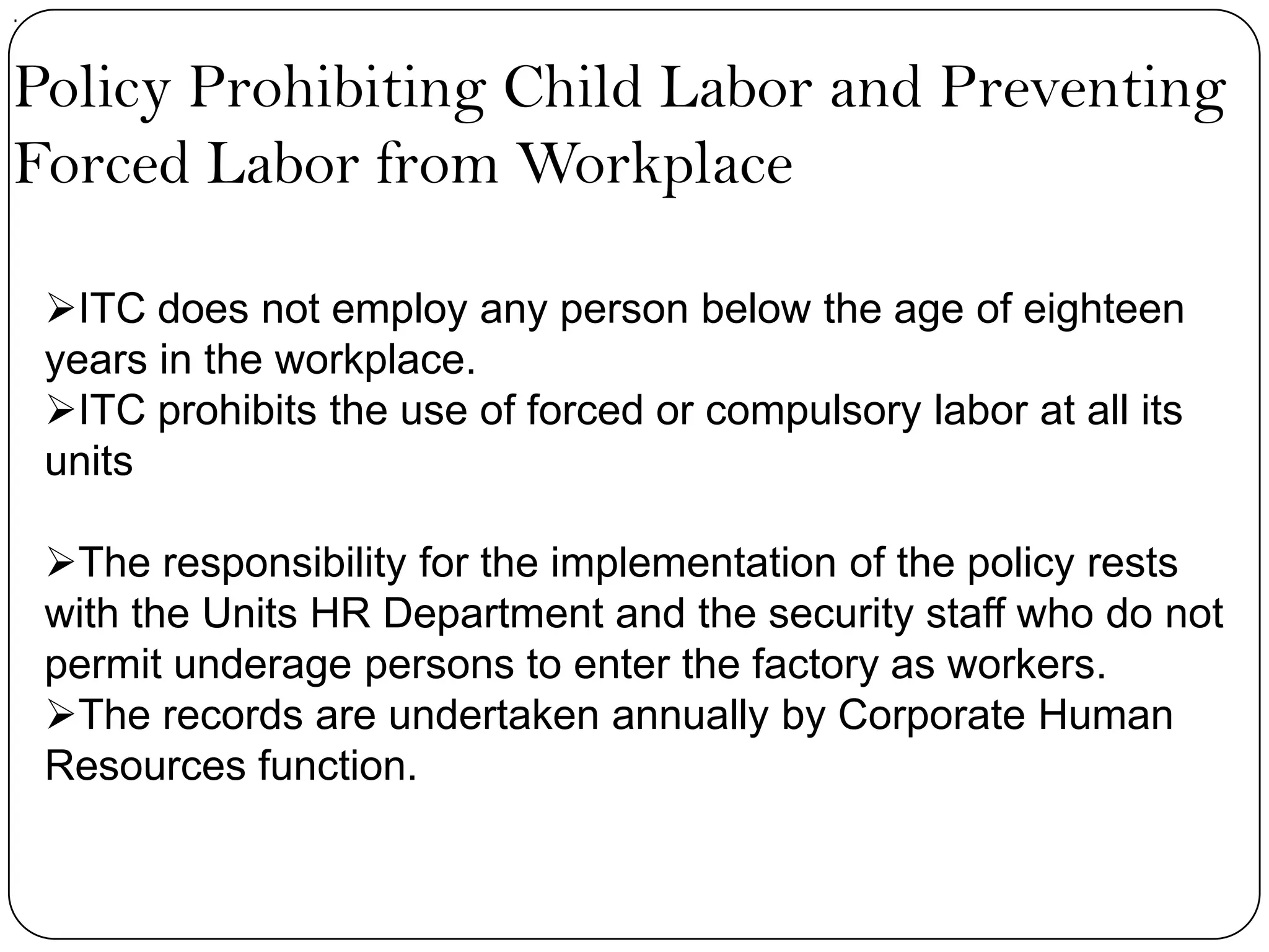 ITC hr policies | PPTX